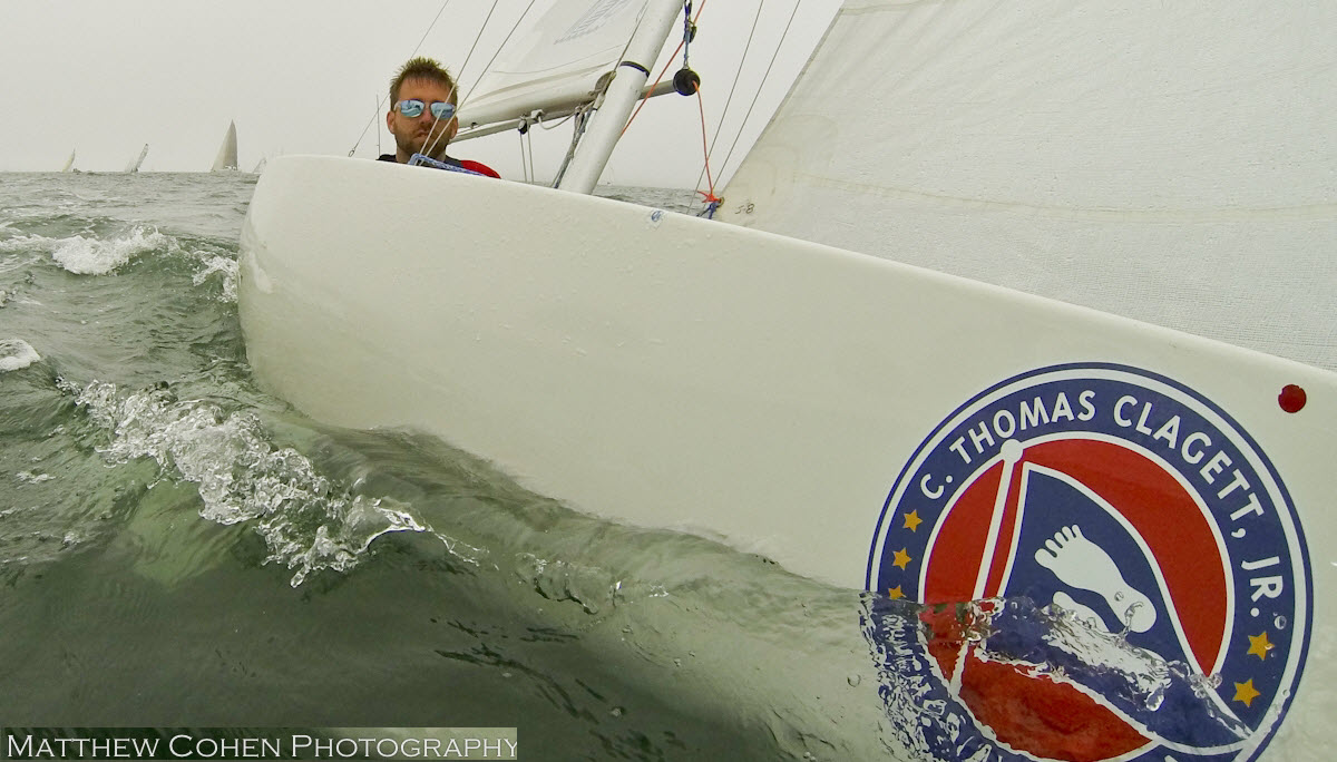 Testing conditions for the start of the 12th Clagett regatta ...