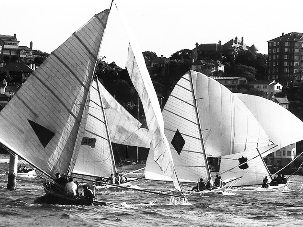 Donnelly (diamond insignia) racing in the League's fleet in the 1950s ...